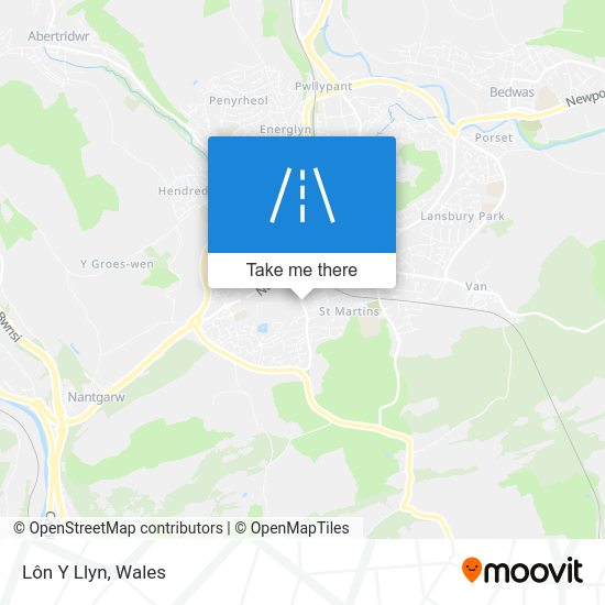 How to get to Lôn Y Llyn, Caerphilly by bus or train?