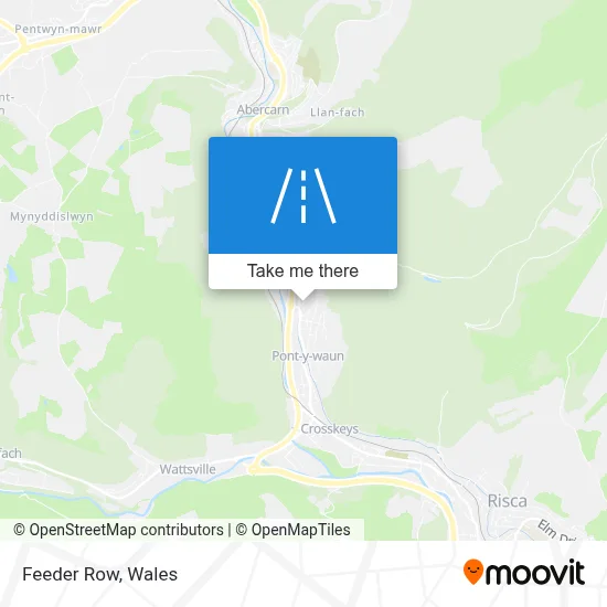 How to get to Feeder Row, Caerphilly by bus or train?