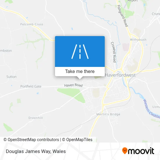 How to get to Douglas James Way, Pembrokeshire by train or bus?