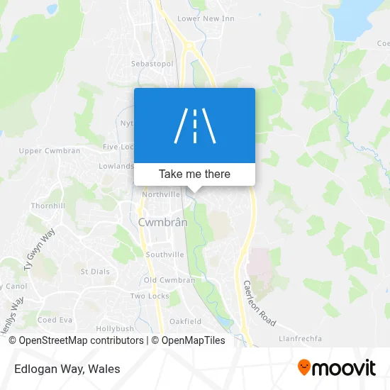 How to get to Edlogan Way, Torfaen by bus or train?