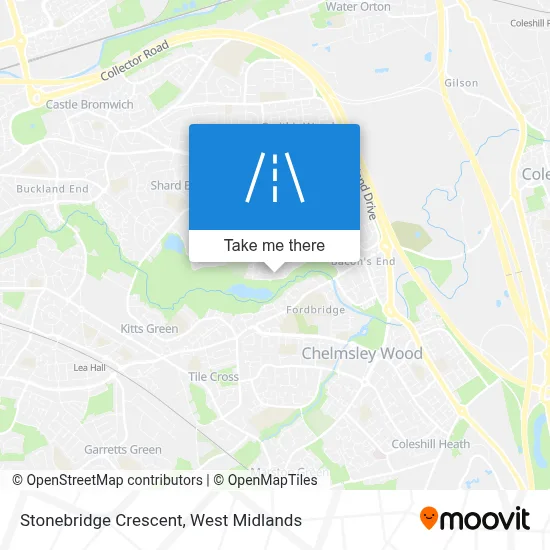 How to get to Stonebridge Crescent, Kingshurst And Fordbridge by bus or ...