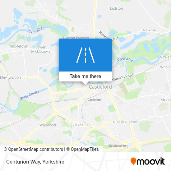 How to get to Centurion Way, Pontefract by bus or train?