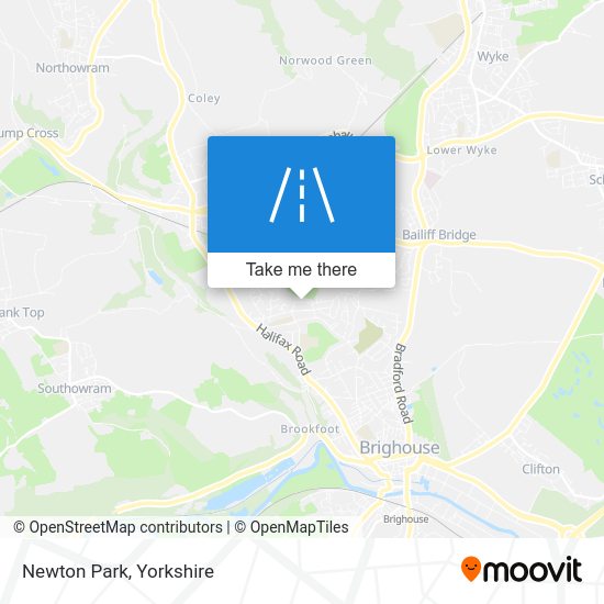 How to get to Newton Park, Halifax by bus or train?