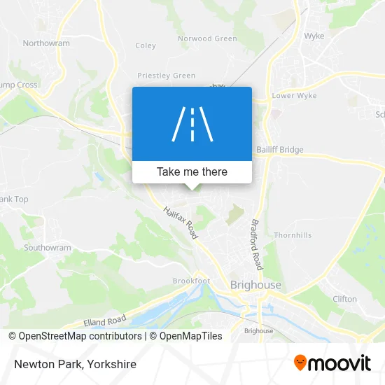 How to get to Newton Park, Halifax by bus or train?