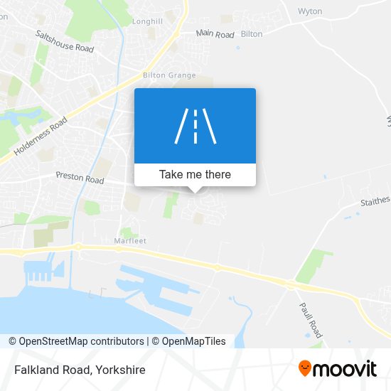 How to get to Falkland Road, Hull by bus or train?