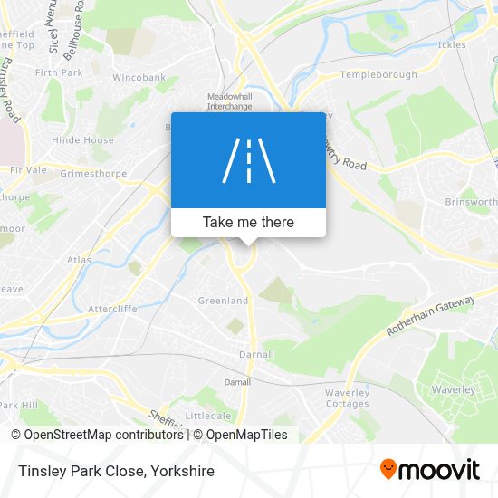 How to get to Tinsley Park Close, Sheffield by bus, light rail or train?