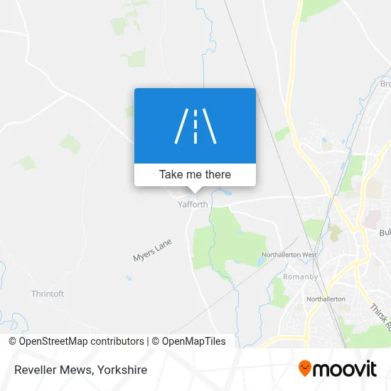 How to get to Reveller Mews, Yafforth by bus or train?