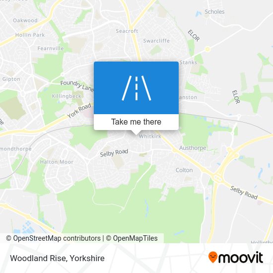 How to get to Woodland Rise, Leeds by bus or train?