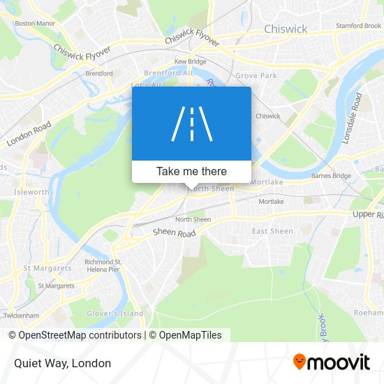 How to get to Quiet Way, North Sheen by bus, train or Tube?