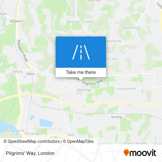 How to get to Pilgrims' Way, Sevenoaks by bus, train or Tube?