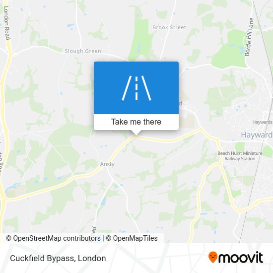 How to get to Cuckfield Bypass, Mid Sussex by bus or train?