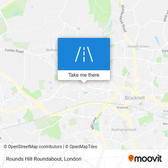 How to get to Rounds Hill Roundabout, Bracknell by bus or train?