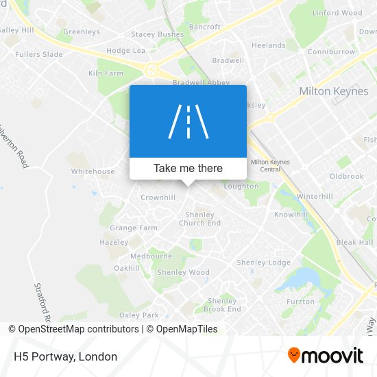 How to get to H5 Portway, Milton Keynes by bus or train?
