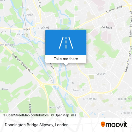 How to get to Donnington Bridge Slipway, Oxford by bus or train?