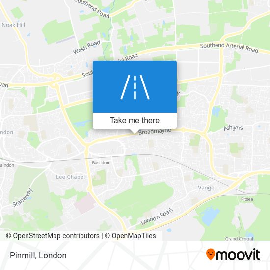 How to get to Pinmill, Basildon by bus or train?