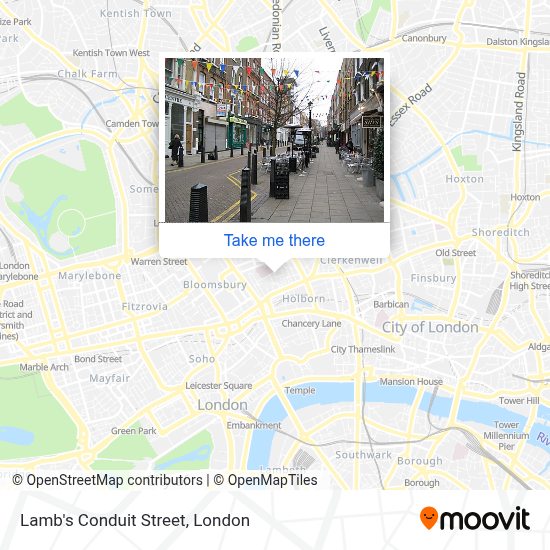 How to get to Lamb's Conduit Street, Bloomsbury by bus, train, Tube or DLR?