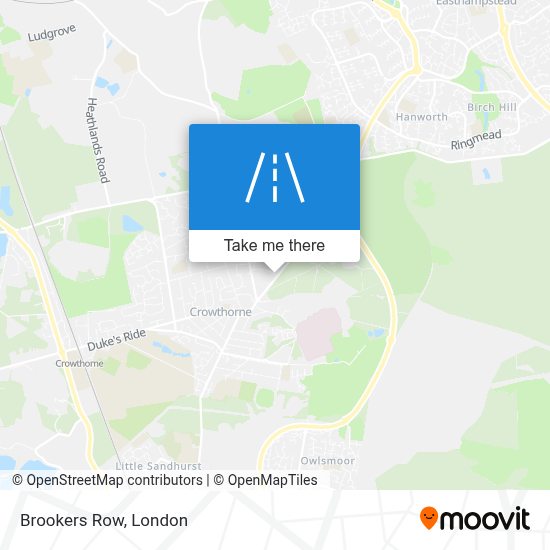 How to get to Brookers Row, Bracknell Forest by bus or train?