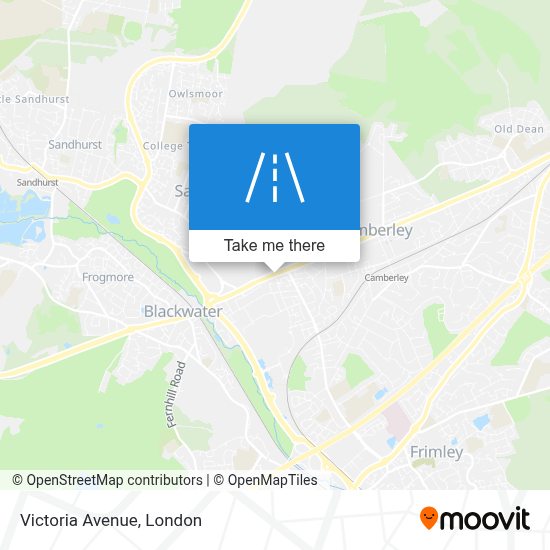 How to get to Victoria Avenue, Camberley by bus or train?