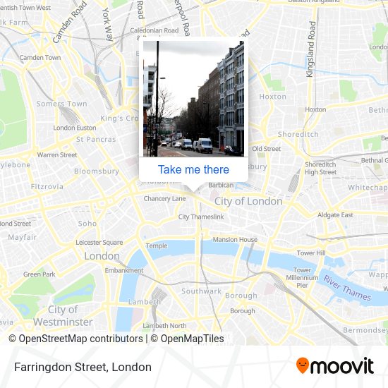 How to get to Farringdon Street, City Of London by bus, train or Tube?