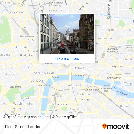 How to get to Fleet Street, City Of London by train, bus or Tube?