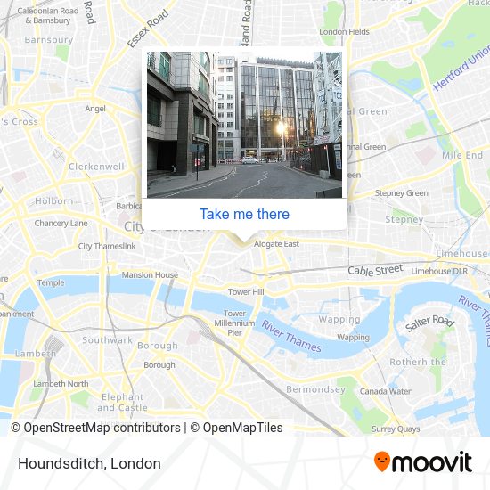 How to get to Houndsditch, City Of London by train, Tube or bus?