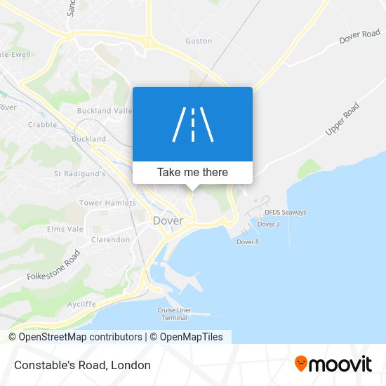 How to get to Constable's Road, Dover by bus or train?