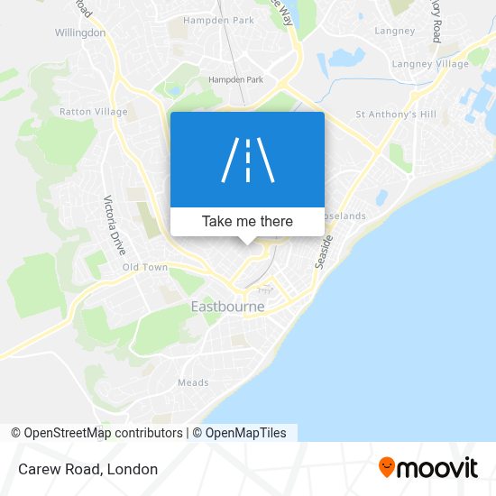 How to get to Carew Road, Eastbourne by bus or train?
