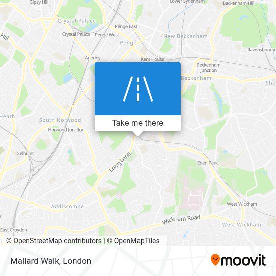 How to get to Mallard Walk, Elmers End by bus or train?