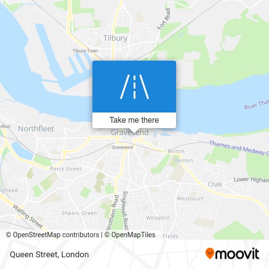 How to get to Queen Street, Gravesend by bus or train?