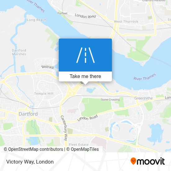 How to get to Victory Way, Greenhithe by bus or train?