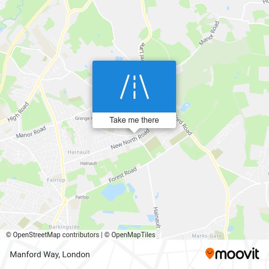 How to get to Manford Way, Hainault by bus, Tube or train?