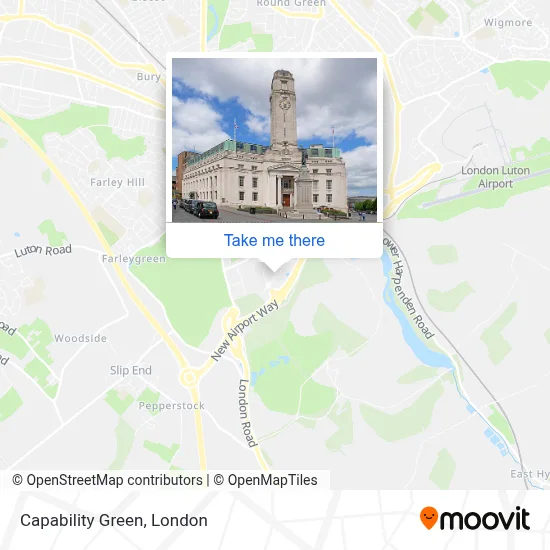 How to get to Capability Green, Luton by bus or train?
