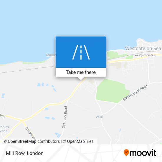 How to get to Mill Row, Margate by bus or train?