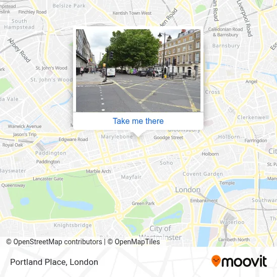 How to get to Portland Place, Marylebone by Tube, train or bus?
