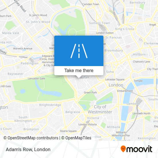 How to get to Adam's Row, Mayfair by bus, train, Tube or DLR?