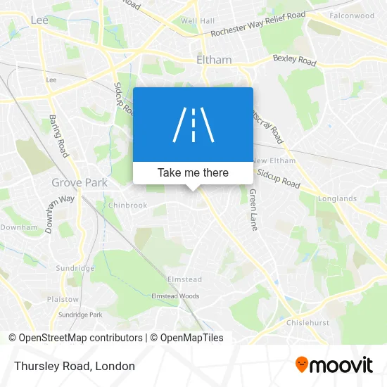 How to get to Thursley Road, Mottingham by bus, train, DLR or Tube?