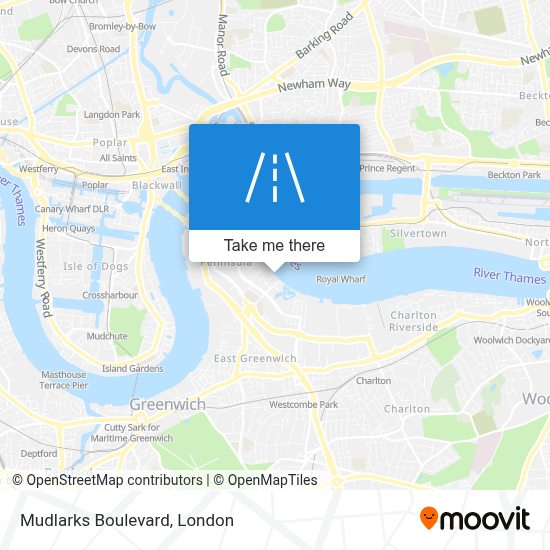 How to get to Mudlarks Boulevard, North Greenwich by bus, Tube or train?