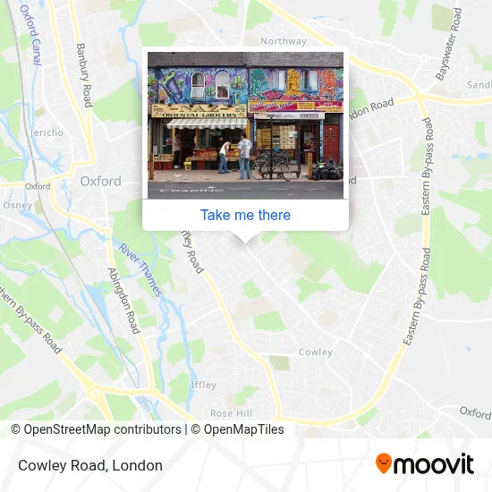 How to get to Cowley Road, Oxford by train?