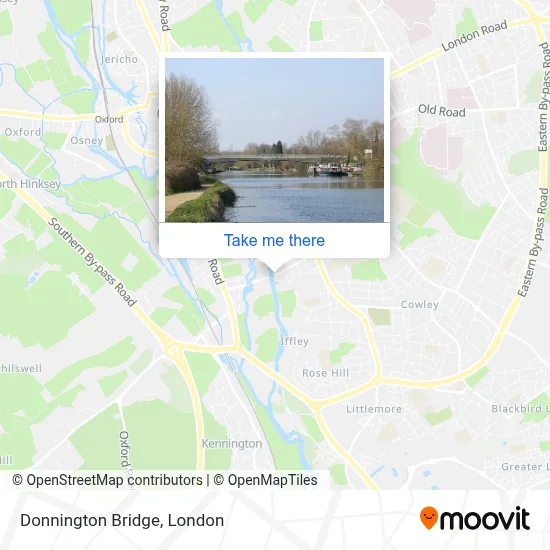 How to get to Donnington Bridge, Oxford by bus or train?