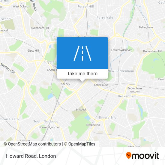 How to get to Howard Road, Penge by Bus, Train or Tramlink?