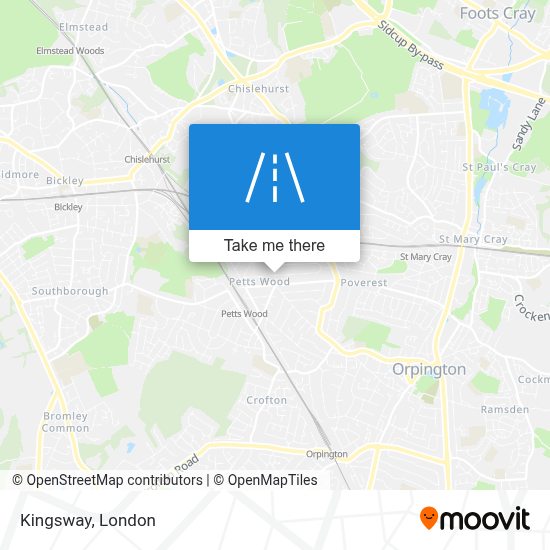 How to get to Kingsway, Petts Wood by bus or train?