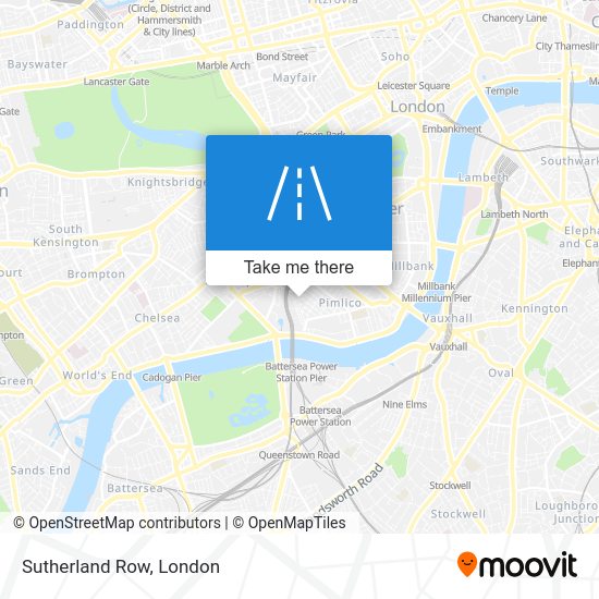 How to get to Sutherland Row, Pimlico by bus, Tube or train?