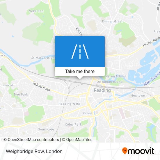 How to get to Weighbridge Row, Reading by bus or train?