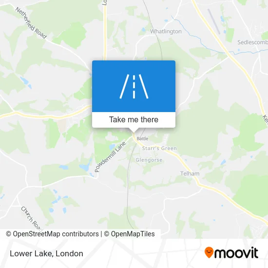 How to get to Lower Lake, Rother by train or bus?