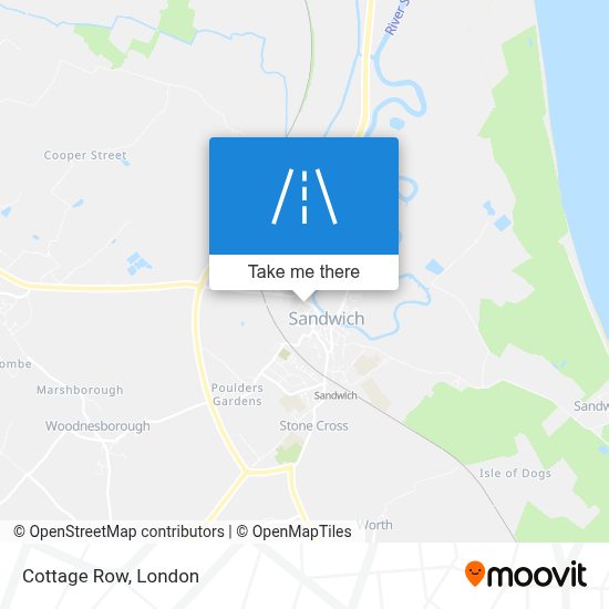 How to get to Cottage Row, Sandwich by bus or train?