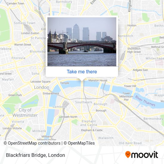 How to get to Blackfriars Bridge, London by bus, Tube or train?