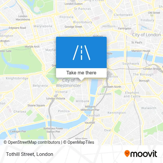 How to get to Tothill Street, Westminster by bus, Tube or train?