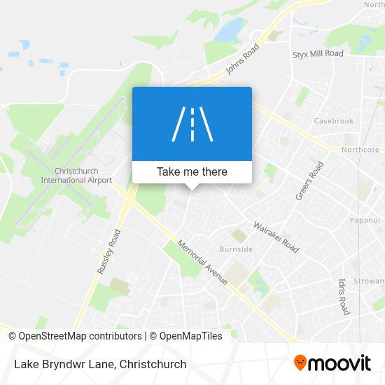 How to get to Lake Bryndwr Lane, Christchurch by bus?