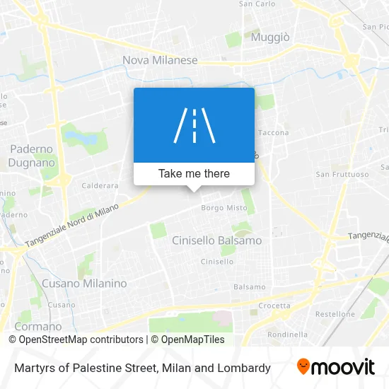 How to get to Martyrs of Palestine Street, Cinisello Balsamo by bus ...