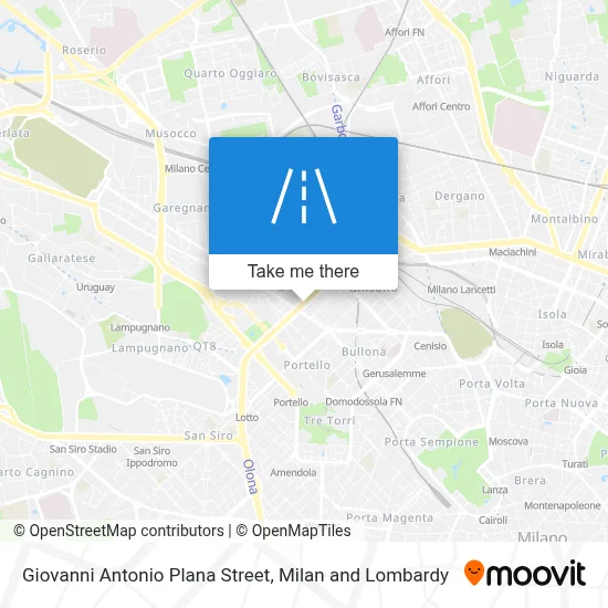 How to get to Giovanni Antonio Plana Street, Milan by bus, metro, light ...